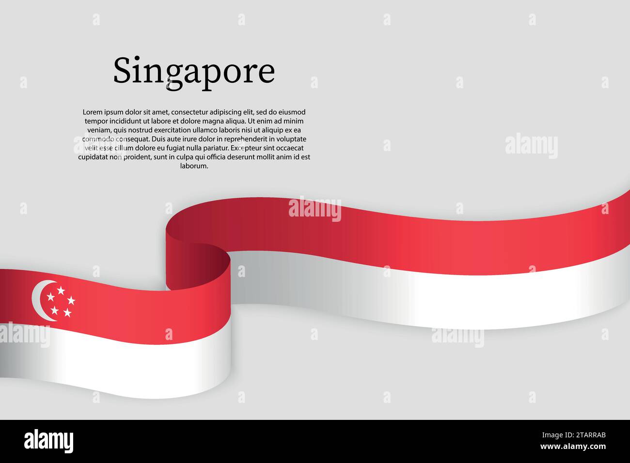 Ribbon flag of Singapore. Celebration background template Stock Vector ...