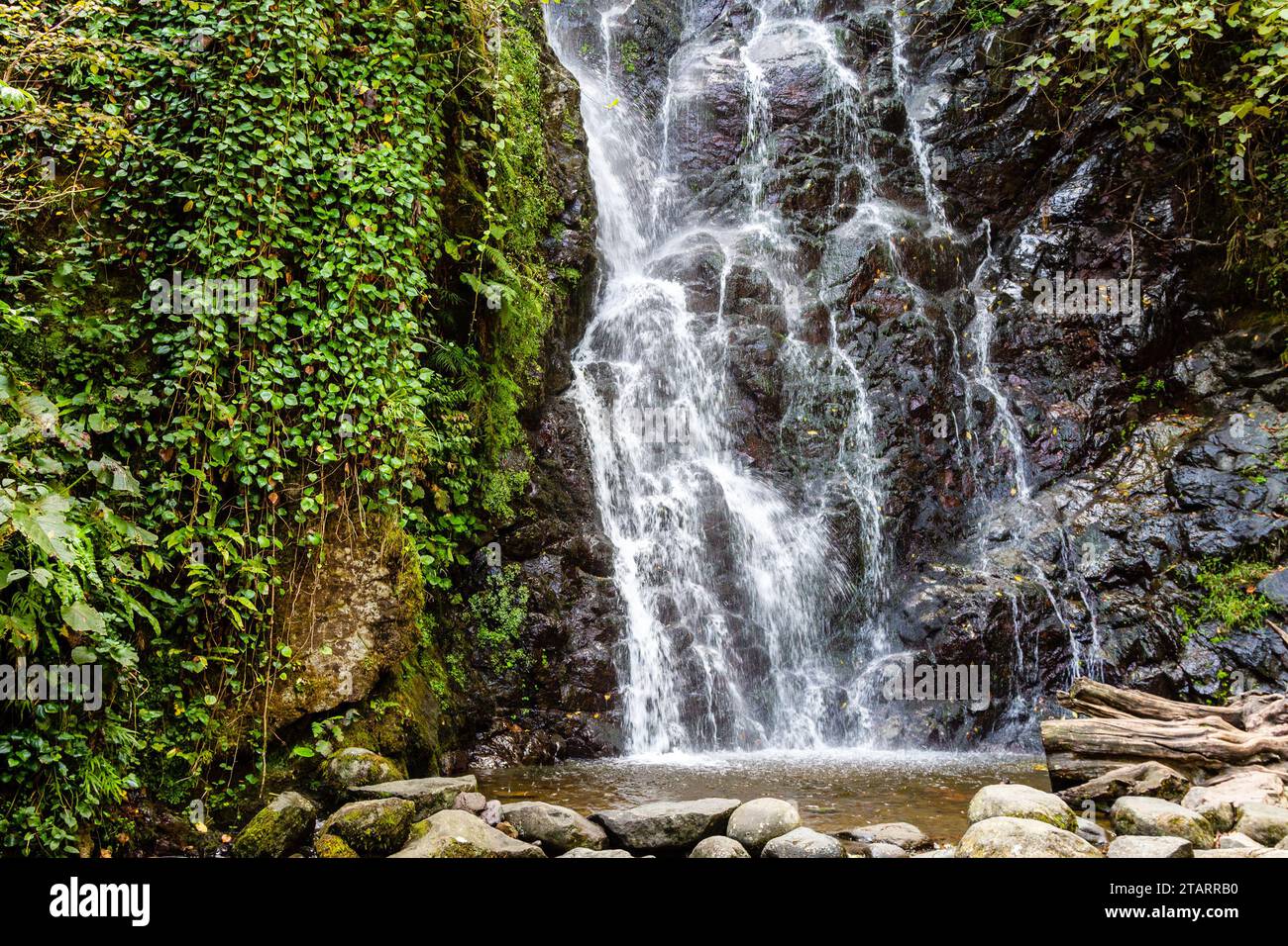 travel to Georgia - low part of Mirveti waterfall near Mirveti village ...