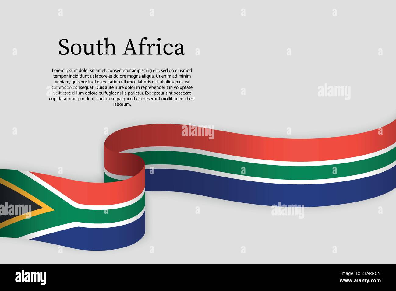 Ribbon flag of South Africa. Celebration background template Stock ...