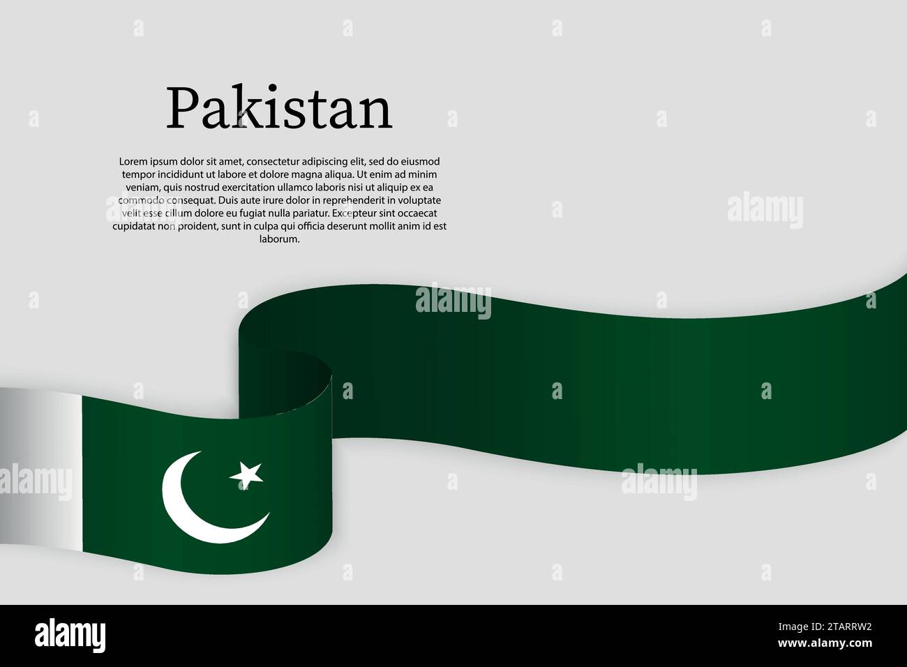 Ribbon flag of Pakistan. Celebration background template Stock Vector ...