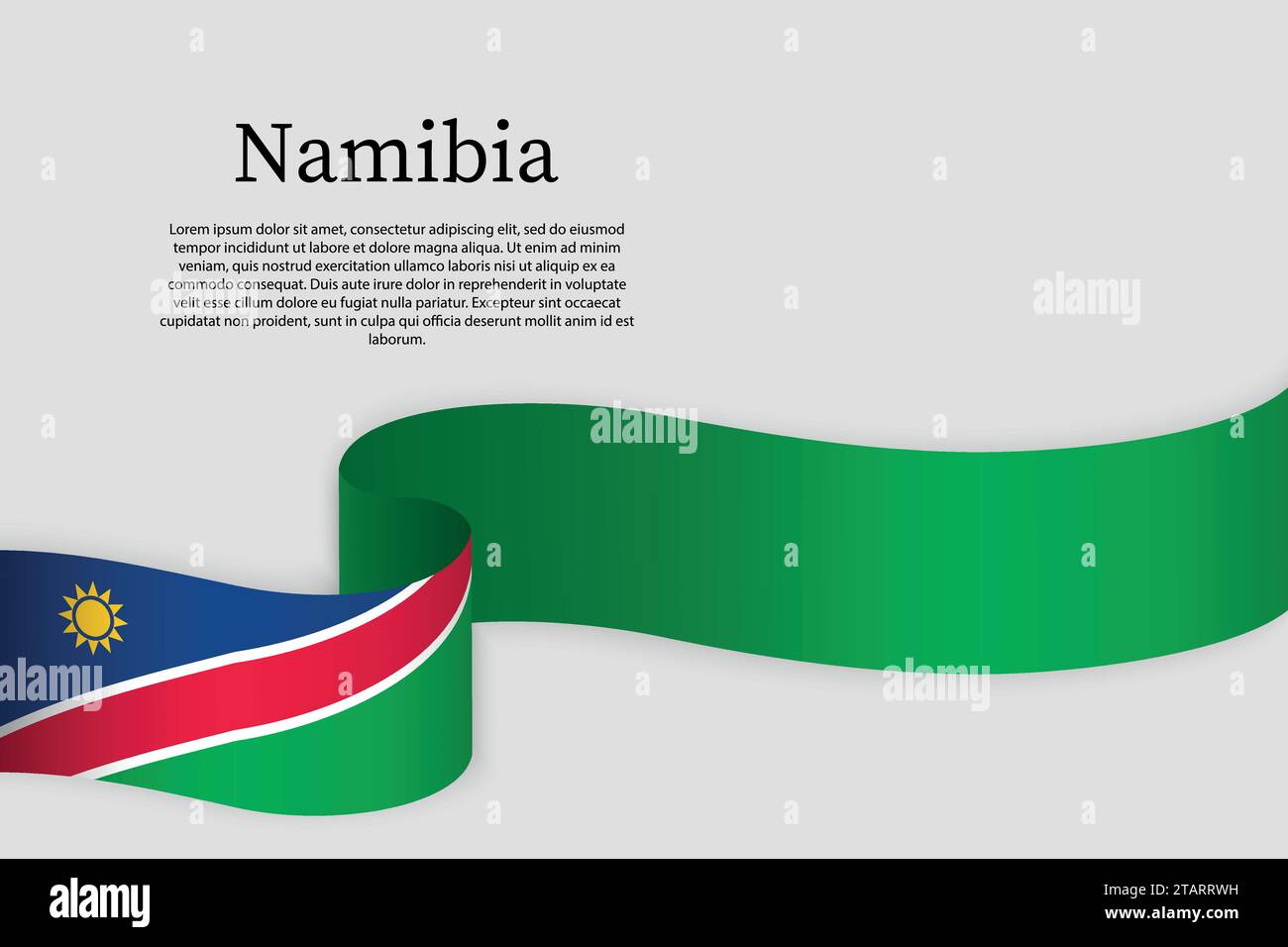 Ribbon flag of Namibia. Celebration background template Stock Vector ...