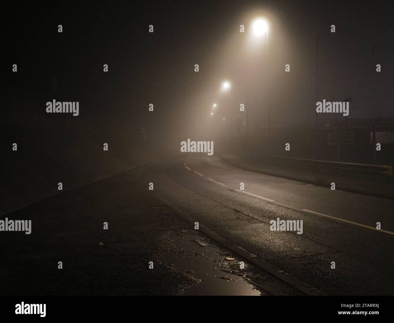 Sheerness, Kent, UK. 2nd Dec, 2023. UK Weather: dense freezing fog seen ...