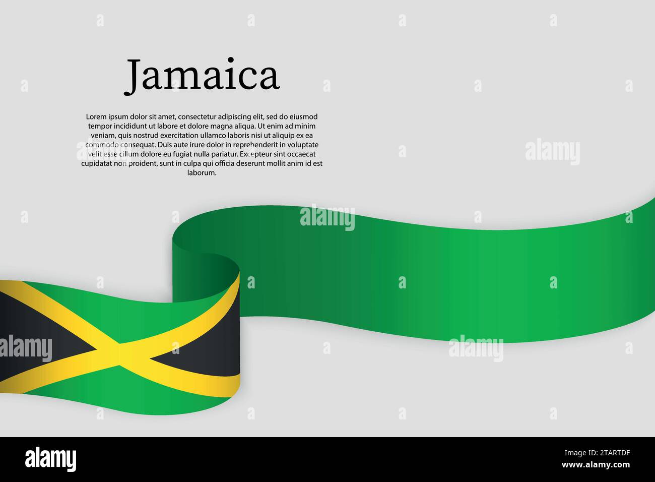 Ribbon flag of Jamaica. Celebration background template Stock Vector ...