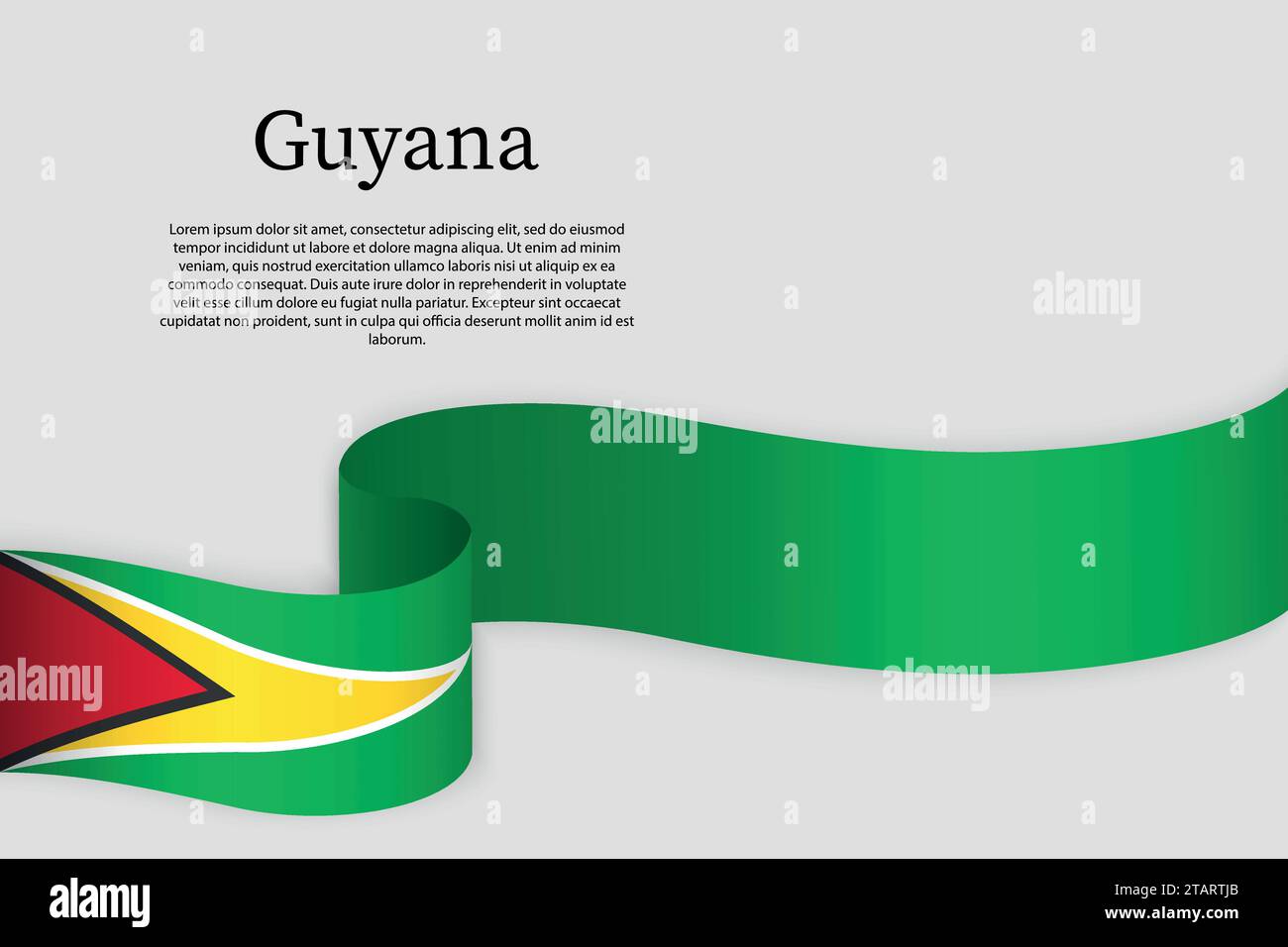 Ribbon flag of Guyana. Celebration background template Stock Vector Image & Art - Alamy