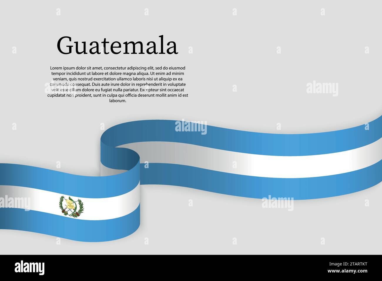 Ribbon flag of Guatemala. Celebration background template Stock Vector ...