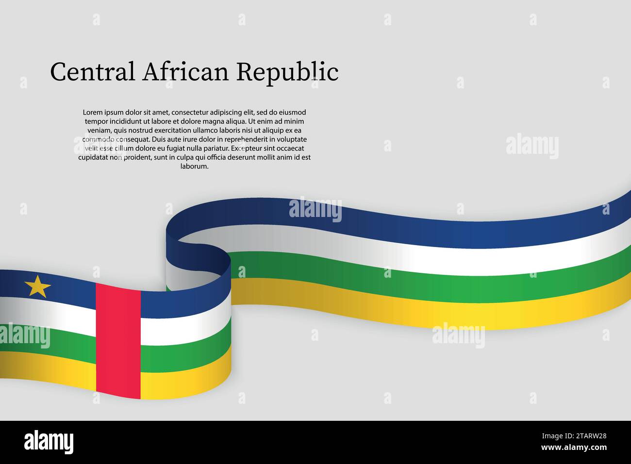 Ribbon flag of Central African Republic. Celebration background ...
