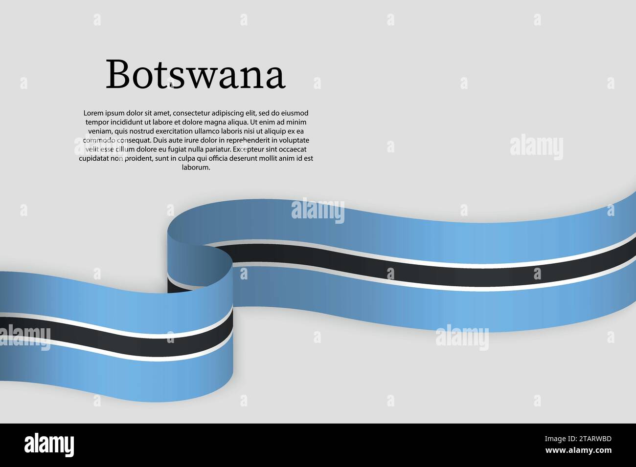 Ribbon flag of Botswana. Celebration background template Stock Vector ...