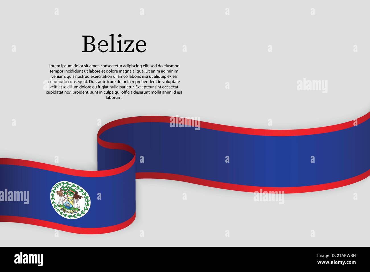 Ribbon flag of Belize. Celebration background template Stock Vector Image & Art - Alamy