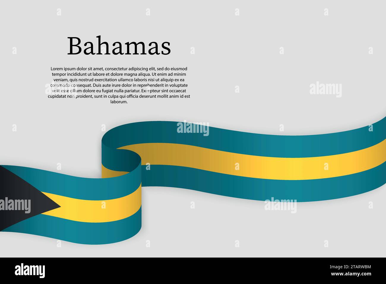 Ribbon flag of Bahamas. Celebration background template Stock Vector ...