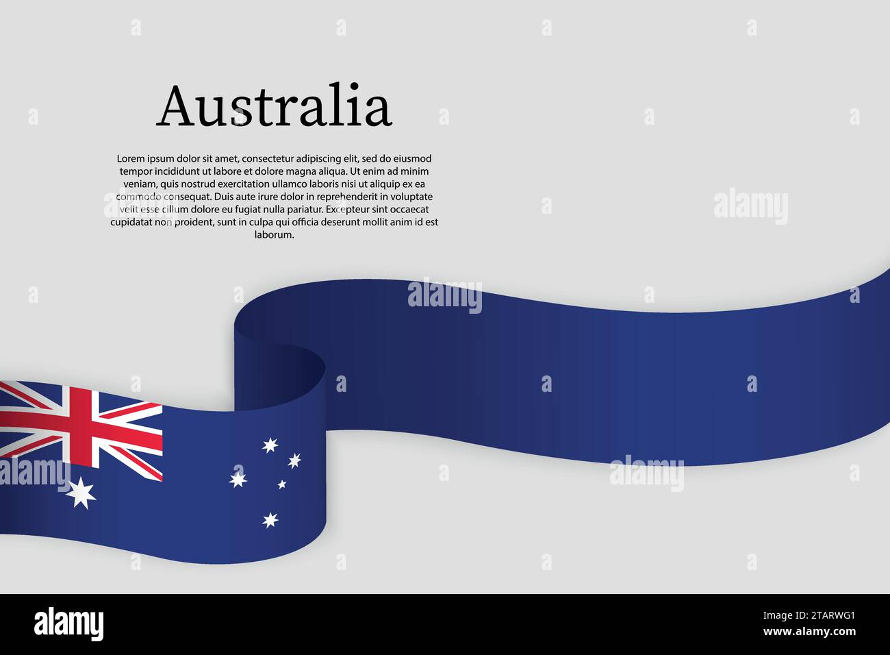 Ribbon flag of Australia. Celebration background template Stock Vector ...
