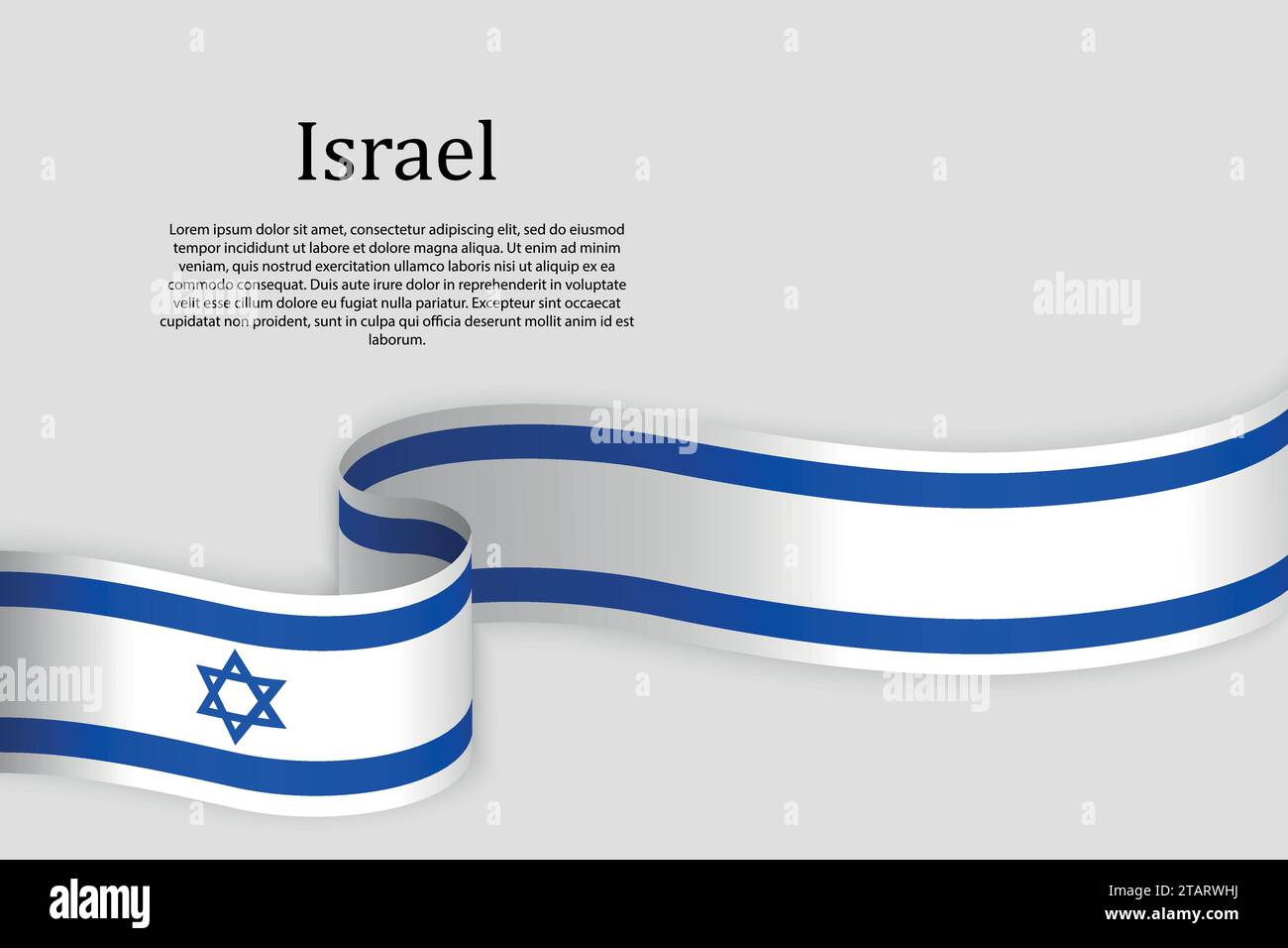 Ribbon flag of Israel. Celebration background template Stock Vector ...