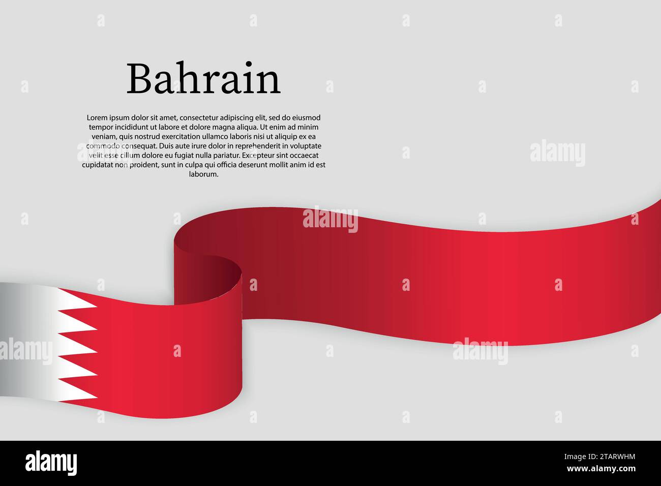 Ribbon flag of Bahrain. Celebration background template Stock Vector ...
