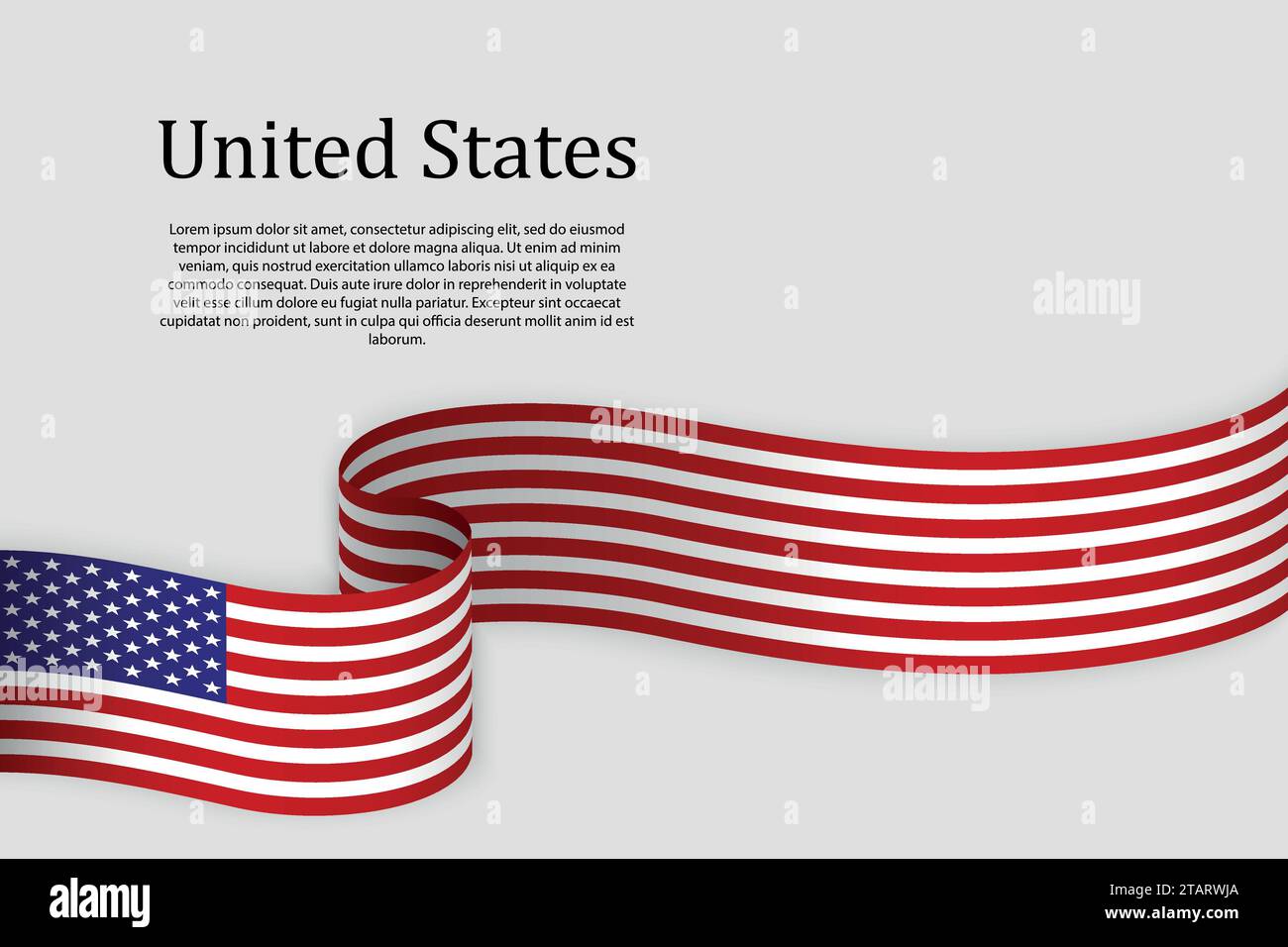 Ribbon flag of United States. Celebration background template Stock ...