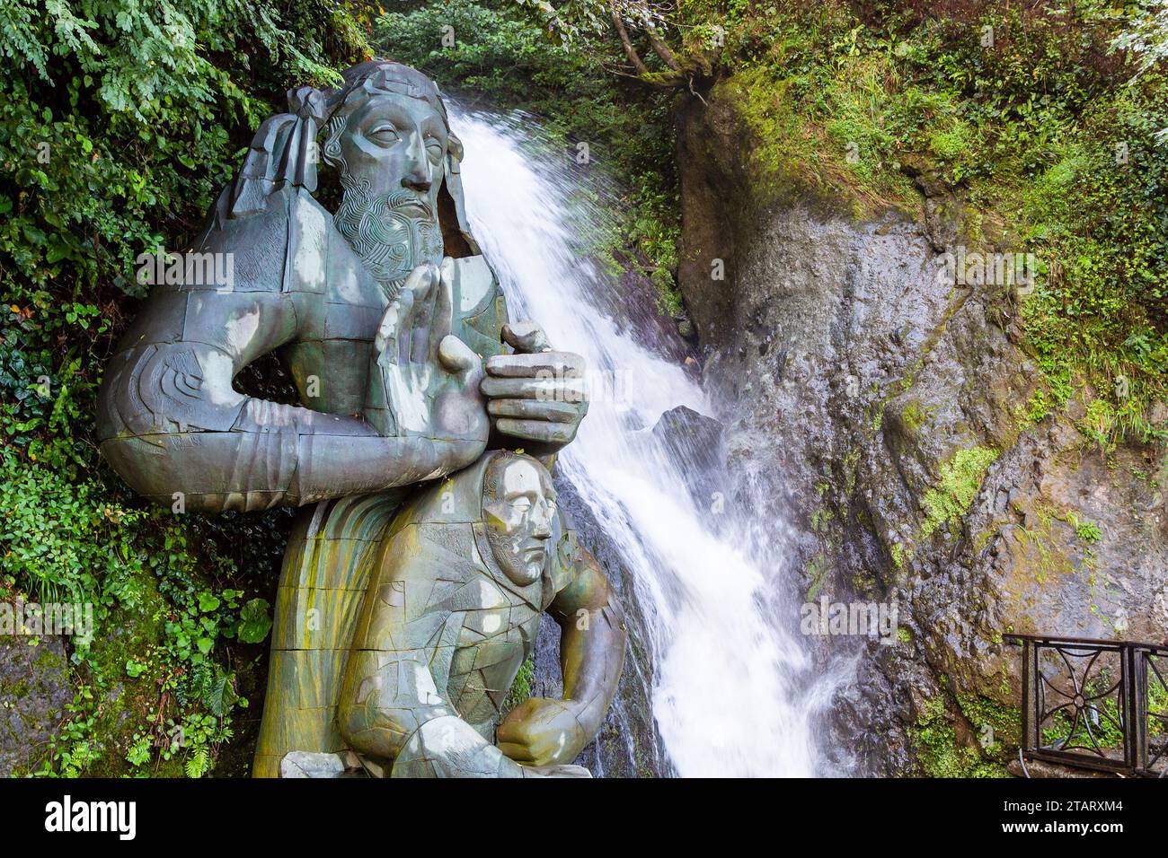 Sarpi, Georgia - September 18, 2023: St. Andrew the First-Called statue ...