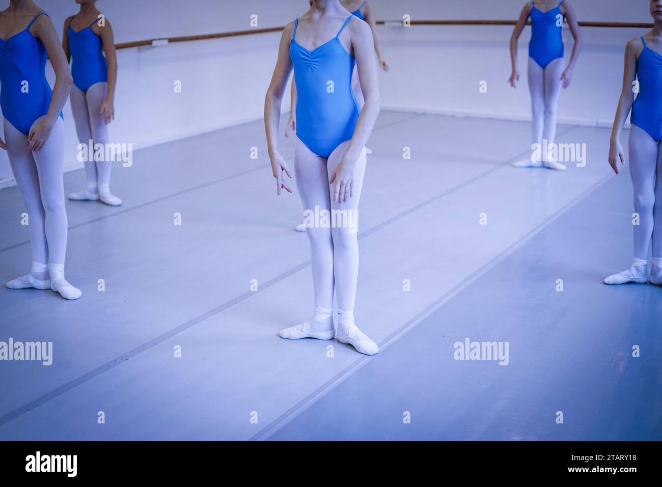 Little ballerina during ballet classes Stock Photo - Alamy