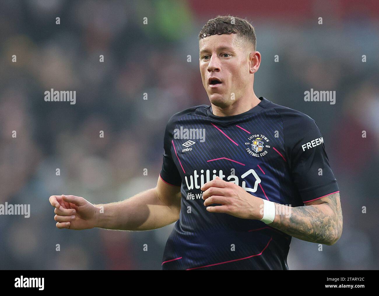 London, UK. 2nd Dec, 2023. Ross Barkley of Luton Town during the ...