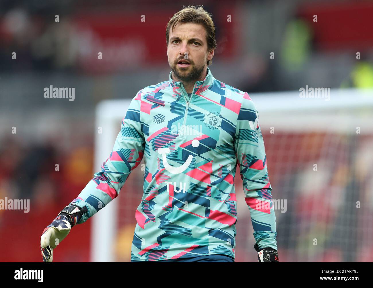 London, UK. 2nd Dec, 2023. Tim Krul of Luton Town warms up before the ...