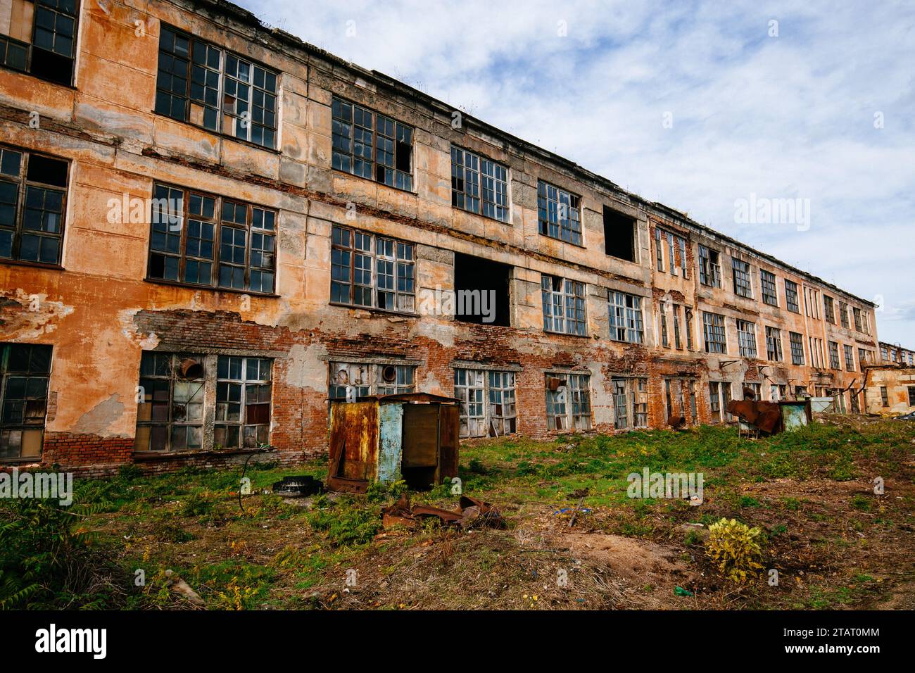 Old abandoned industrial building waiting for demolition Stock Photo ...