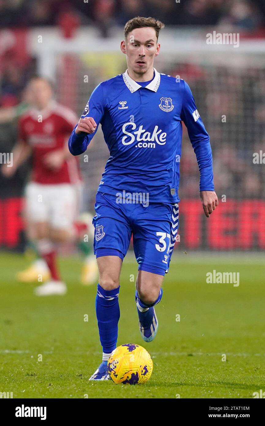 Nottingham, UK. 2nd Dec, 2023. James Garner of Everton during the ...