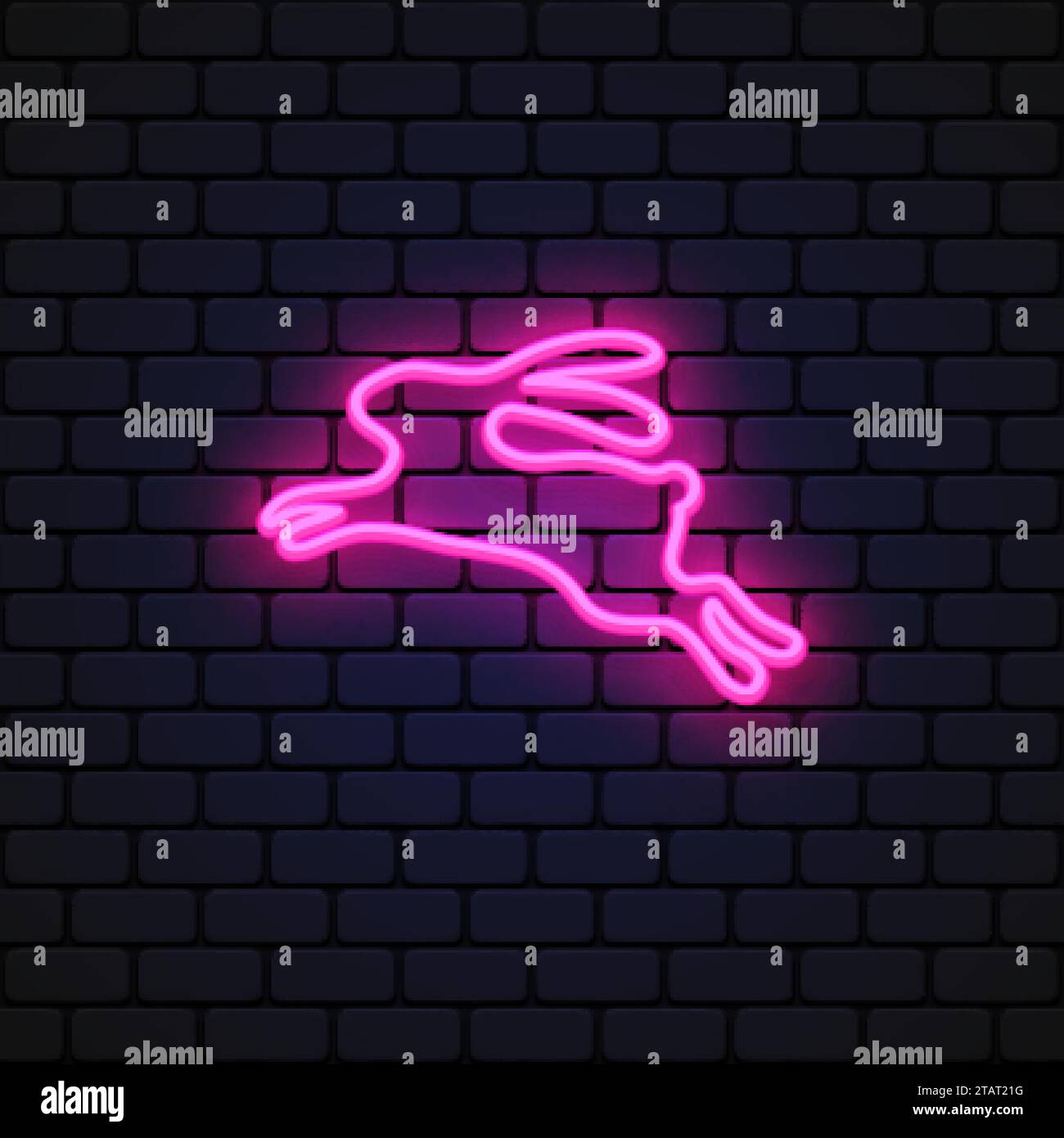 Rabbit neon icon on light background Stock Vector Image & Art - Alamy