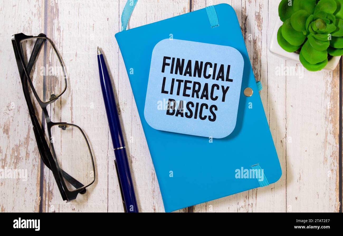 Financial literacy basics. The inscription in the training planning ...