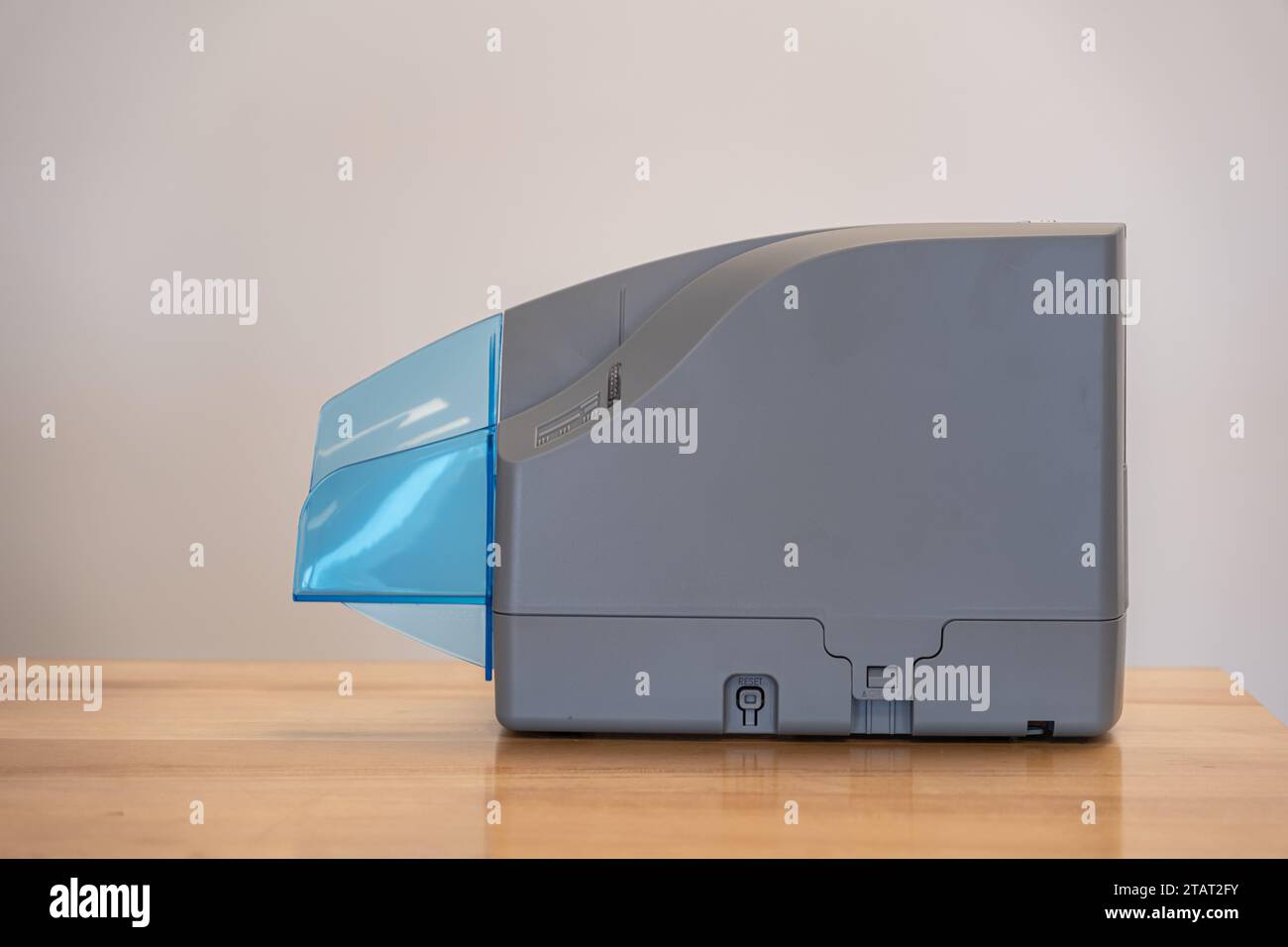 Bank Cheque scanner used to deposit cheques remotely Stock Photo - Alamy