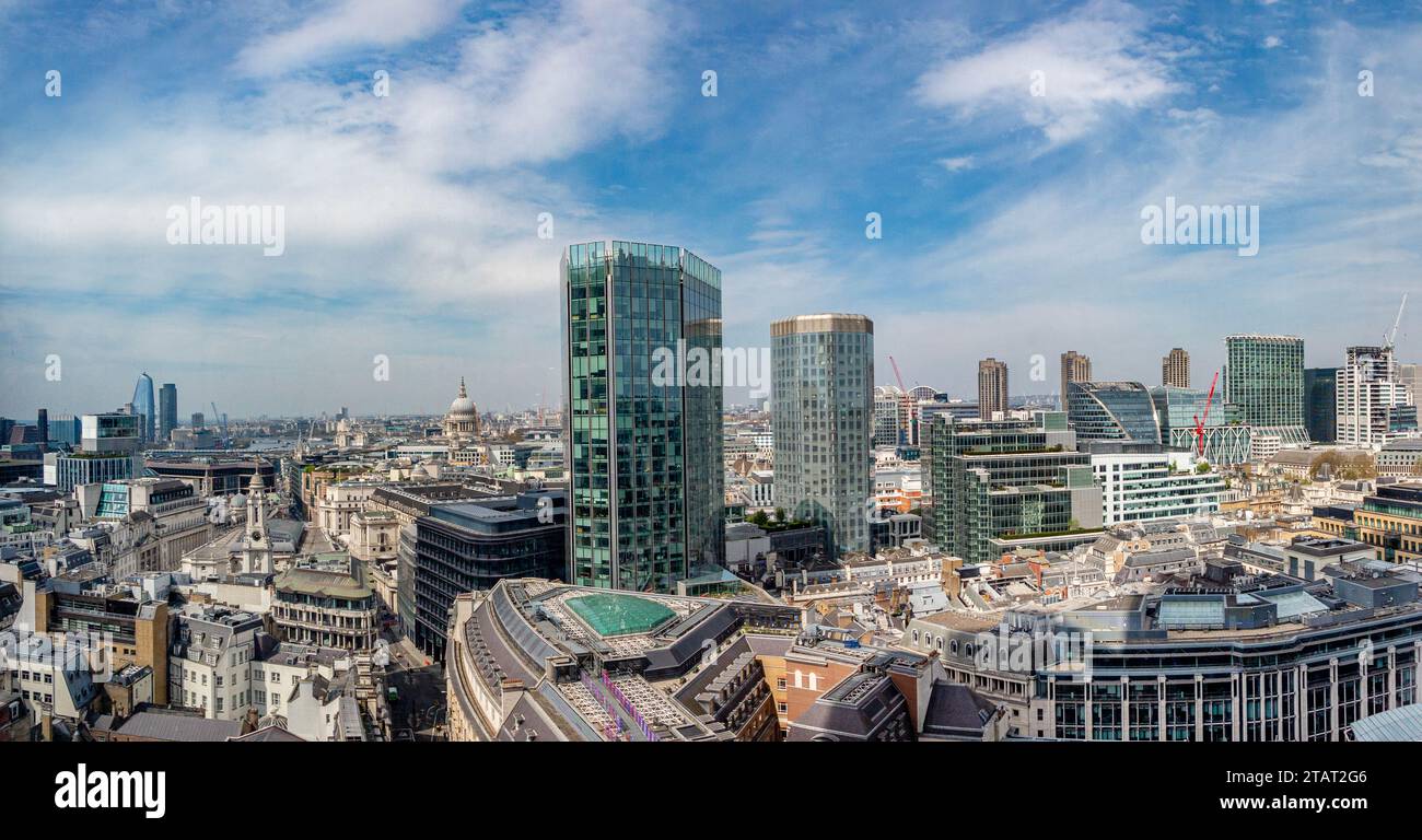 An unusual shot of the River Thames with the West End and St Paul's ...