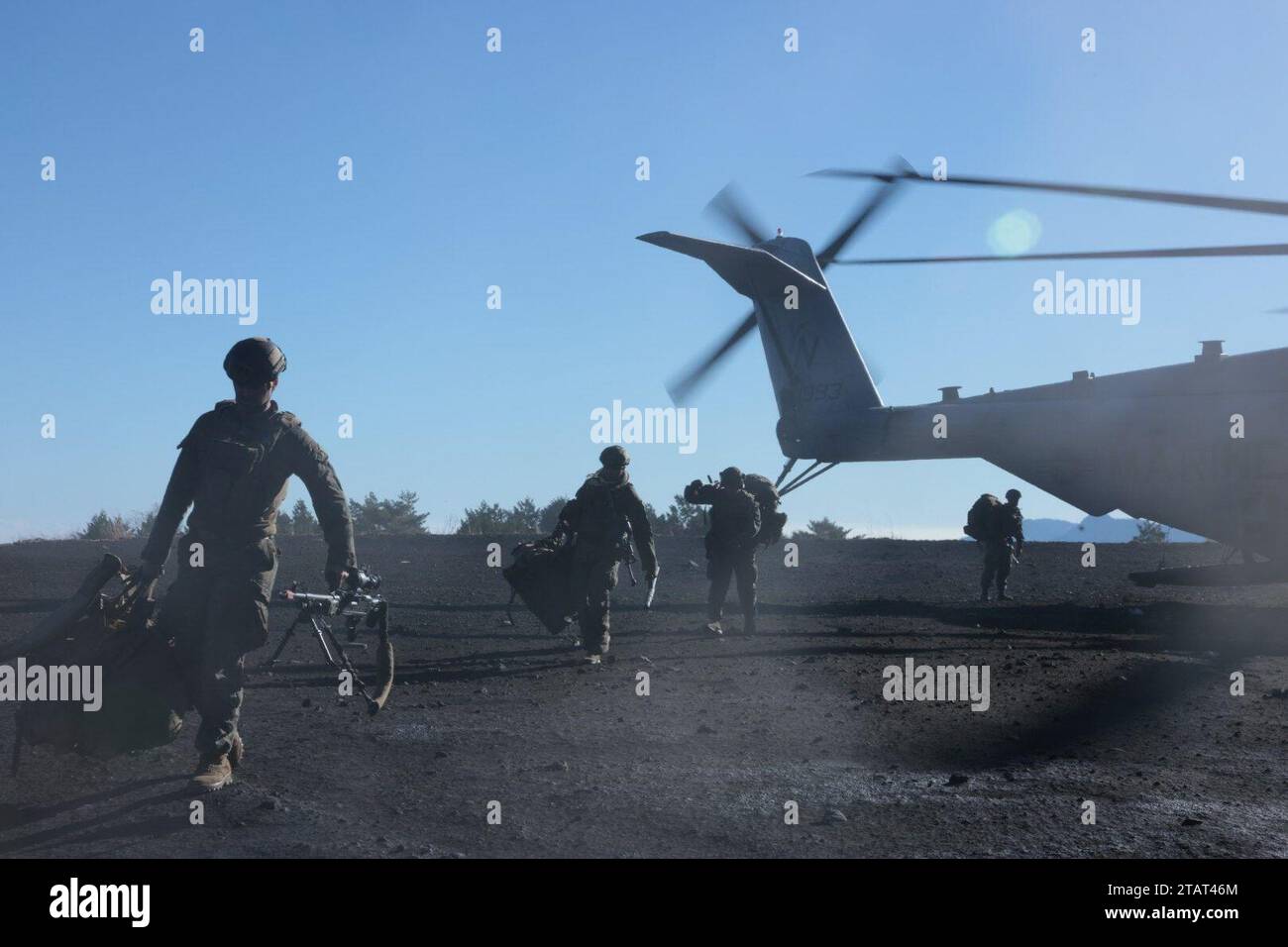 U.S. Marines with 2d Battalion, 2d Marines disembark from a U.S. Marine ...