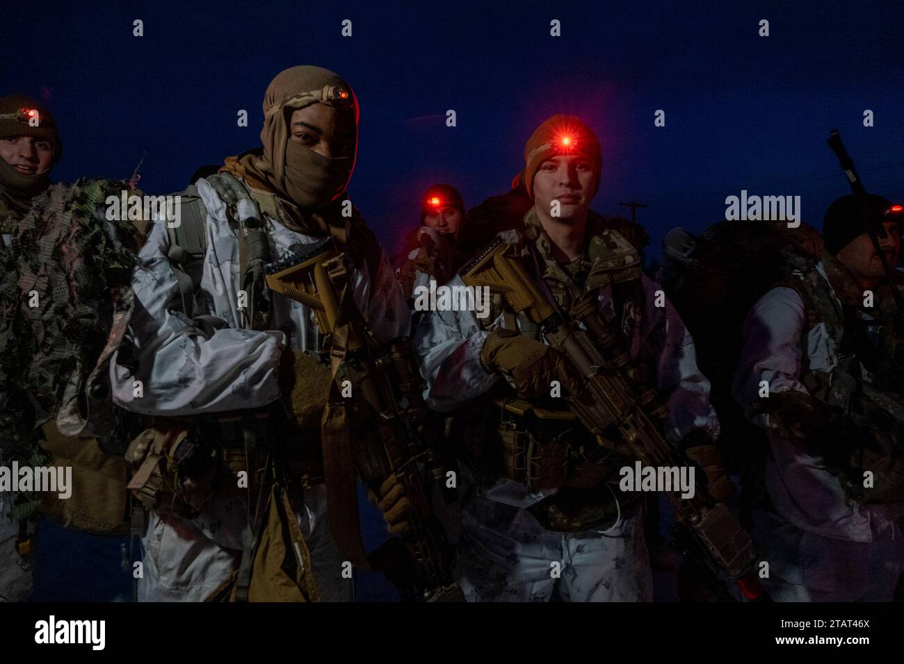 U.S. Army soldiers assigned to Bounty Hunter Troop, 5th Squadron, 1st ...