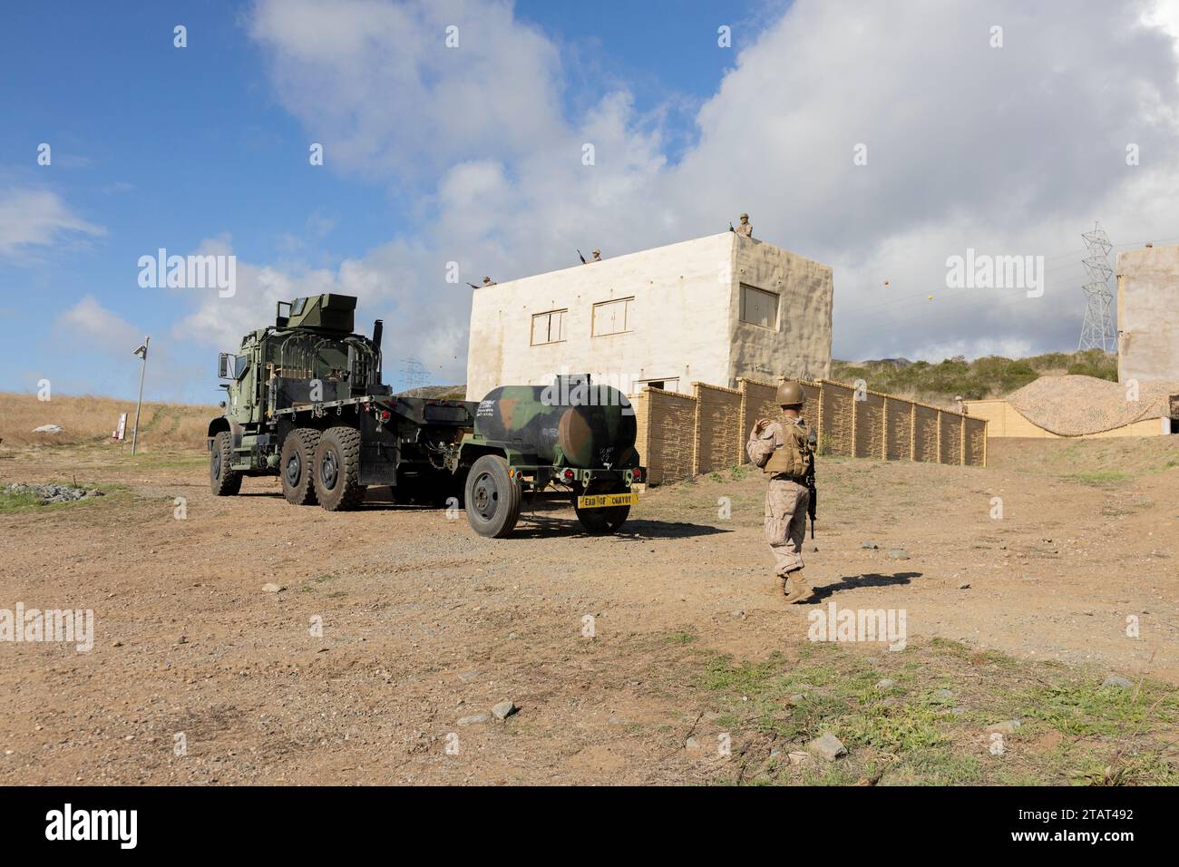 A U.S. Marine with Combat Logistics Battalion 5, Combat Logistics ...