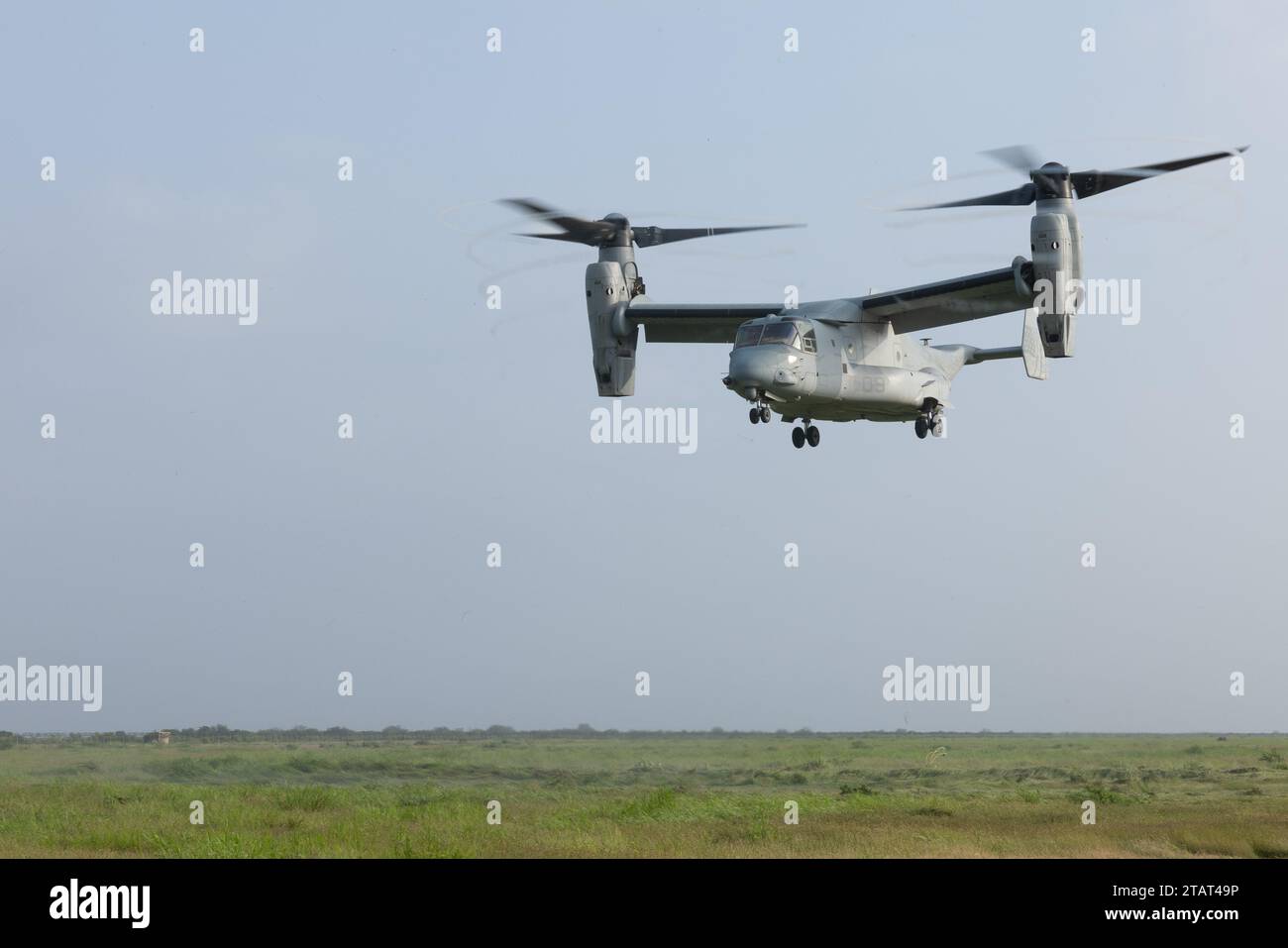 A U.S. Marine Corps MV-22B Osprey with Marine Medium Tiltrotor Squadron ...