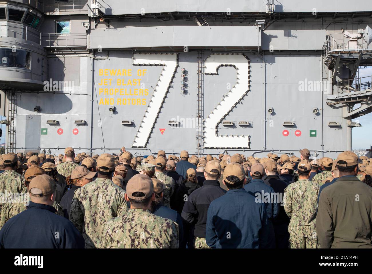231129-N-YS747-1014 SAN DIEGO (Nov. 29, 2023) Sailors attend an all ...