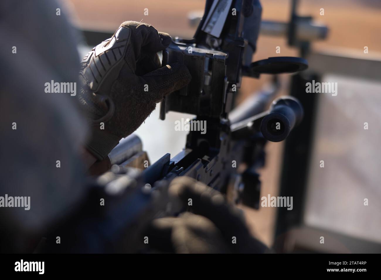U.S. Marine Corps Lance Cpl. Waylon Madugno clears a joint light ...