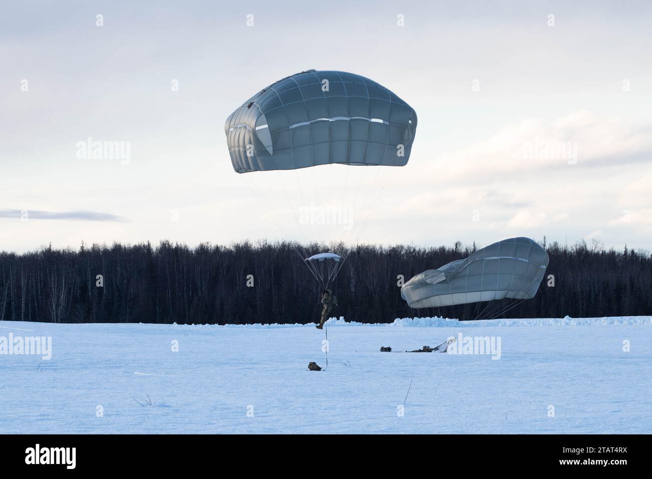 U.S. Army paratroopers from the 4th Quartermaster Company, 725th ...