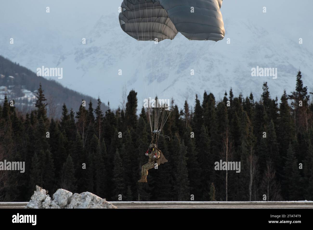 A U.S. Army paratrooper from the 4th Quartermaster Company, 725th ...