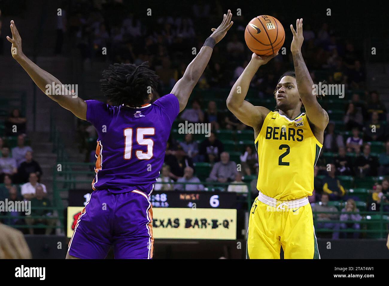 Baylor guard Jayden Nunn (2) shoots against Northwestern State guard ...