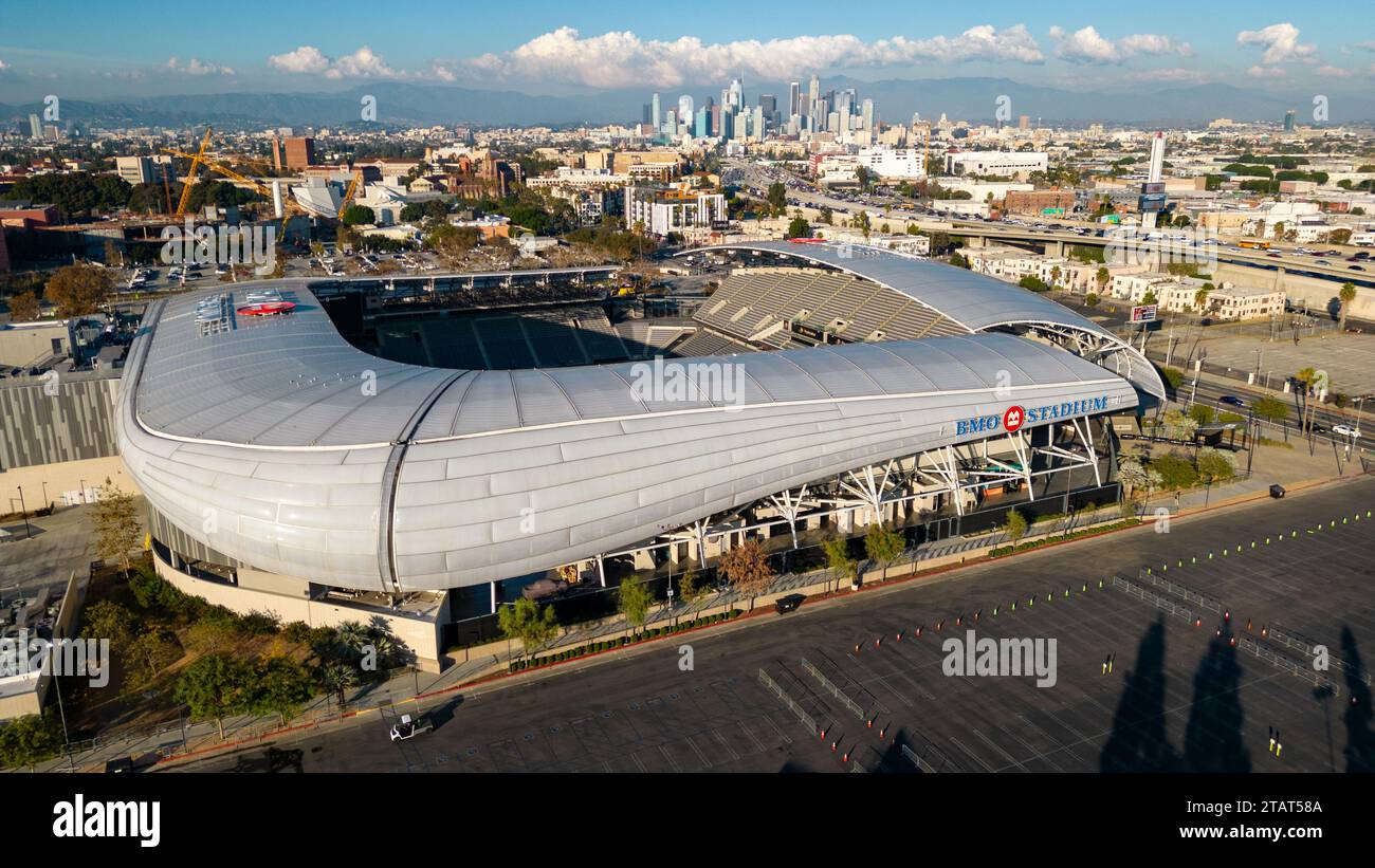 Los Angeles, CA - November 17, 2023: BMO stadium with with Los Angeles ...
