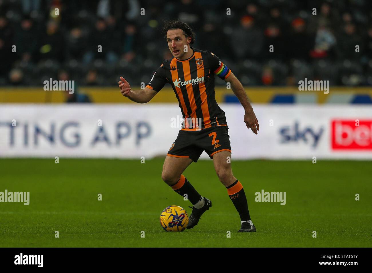 Lewis Coyle of Hull City during the Sky Bet Championship match between ...