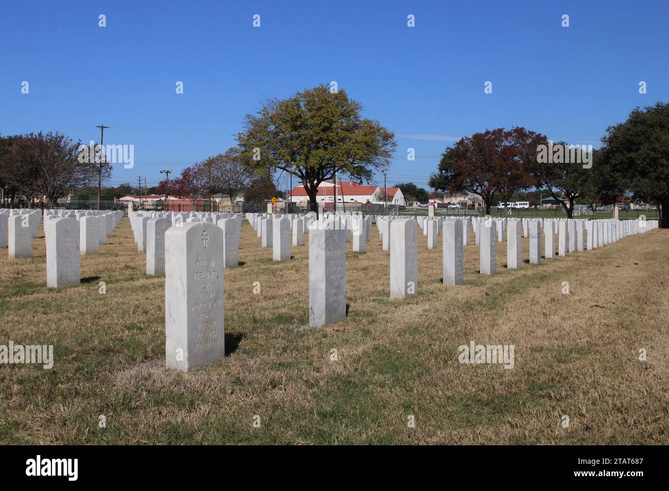 San Antonio, USA. 01st Dec, 2023. View of the cemetery grounds at Fort ...