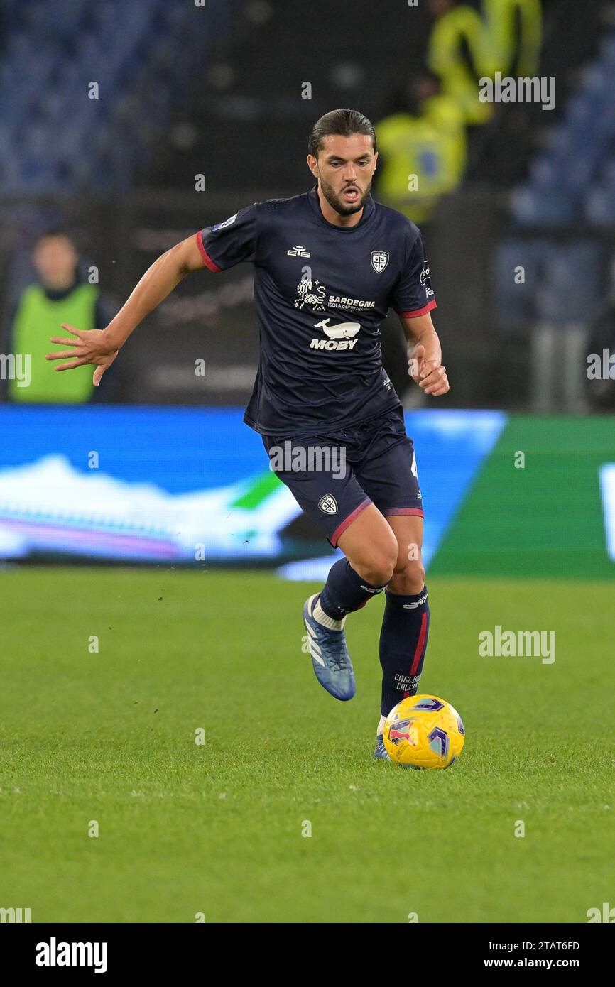 Rome, Italy, 2 Dec, 2023 Alberto Dossena of Cagliari at the Lazio vs ...