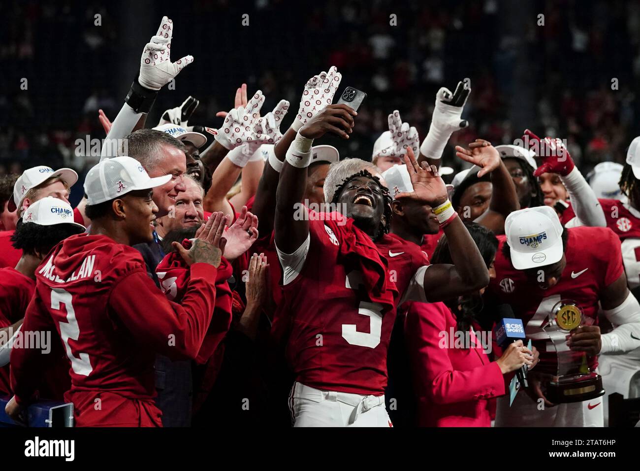 Alabama celebrates after a win against Georgia after the Southeastern ...