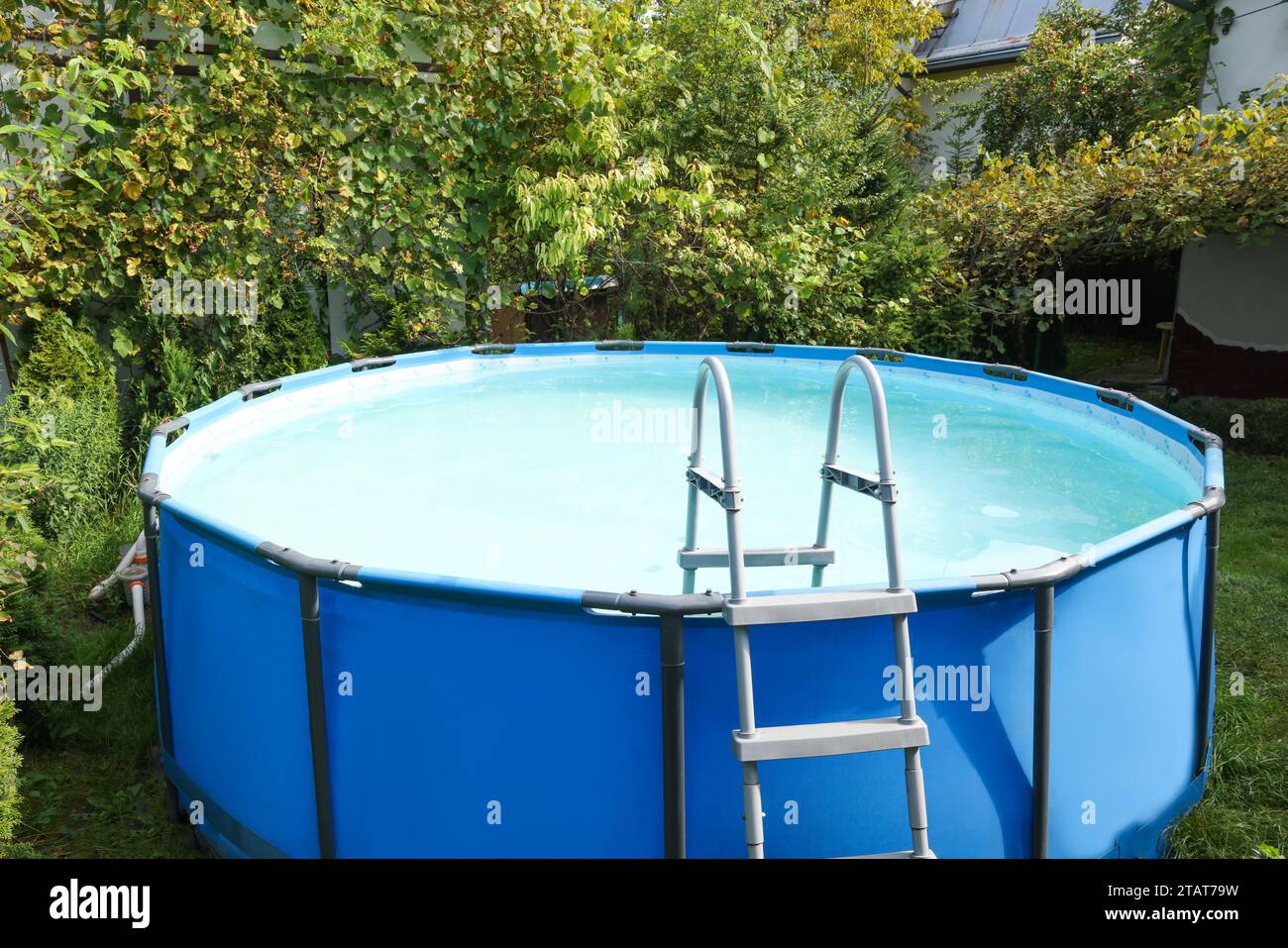 Backyard design with above ground pool hi-res stock photography and ...