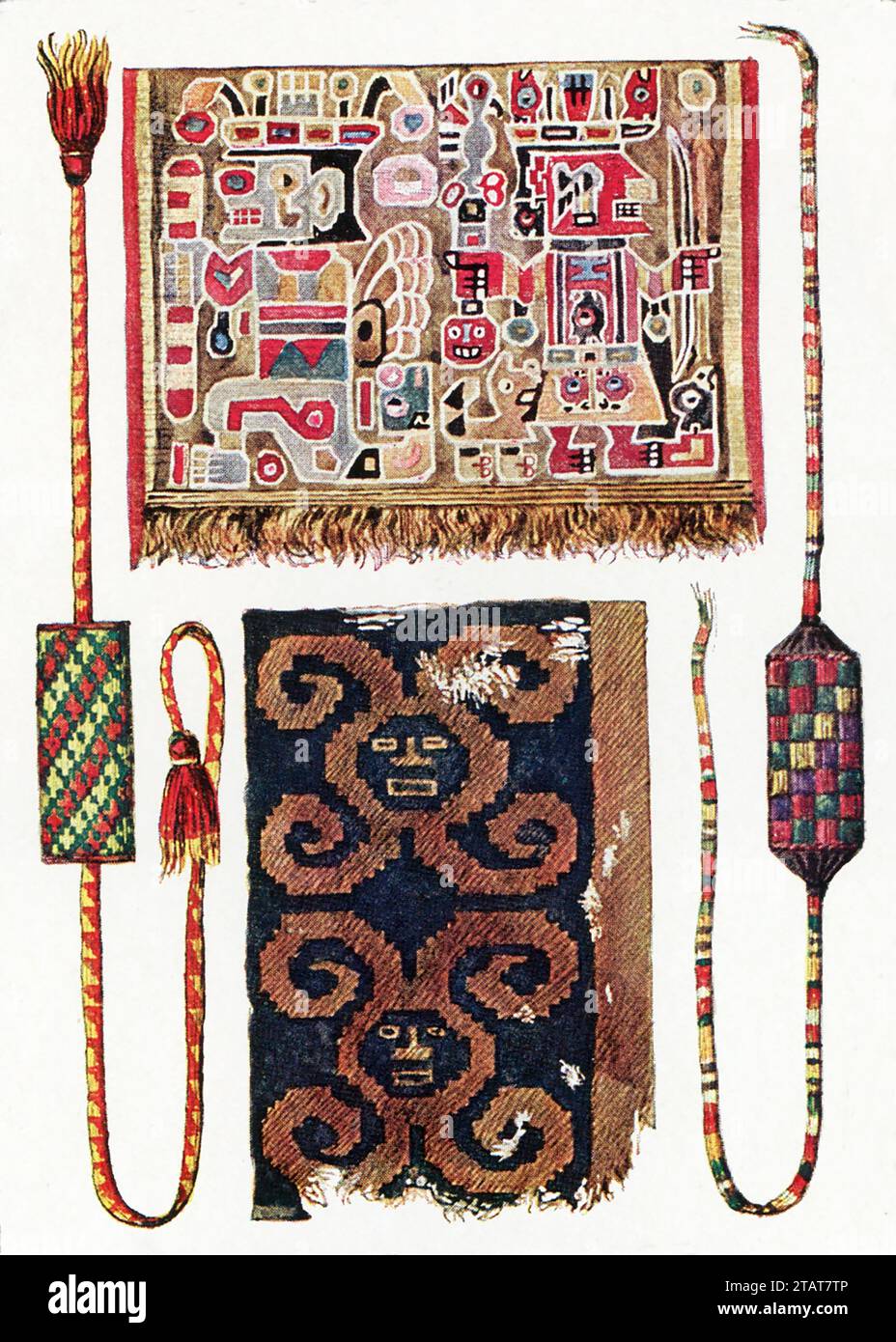 This 1907 image shows Peruvian artifacts from the time of the Inca ...