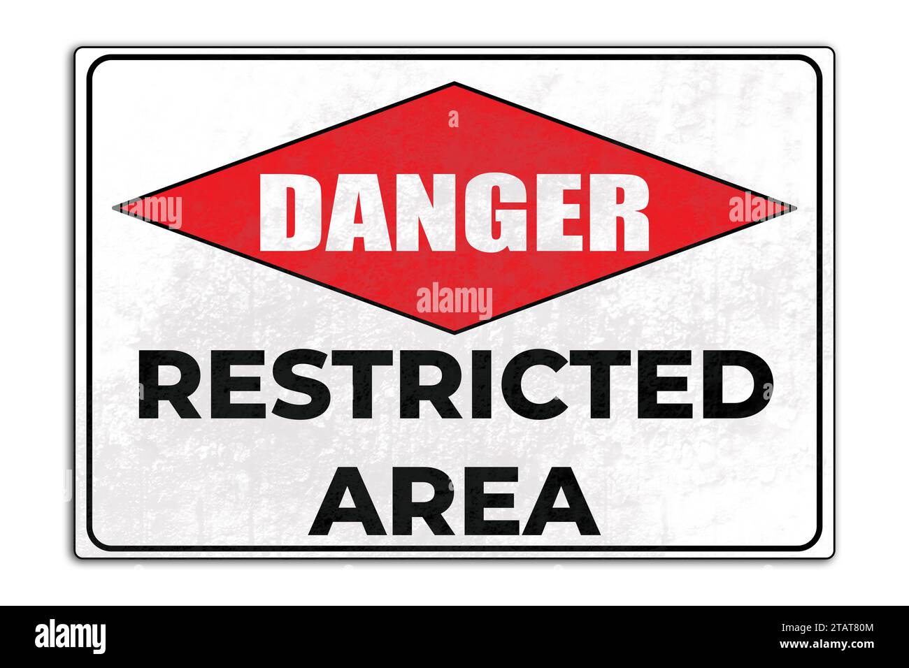Sign with text Danger Restricted Area on white background Stock Photo ...