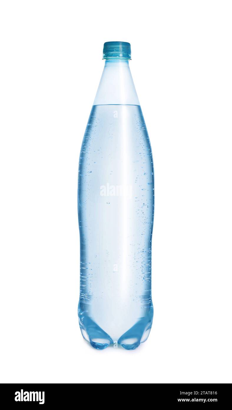 One plastic bottle with soda water isolated on white Stock Photo - Alamy