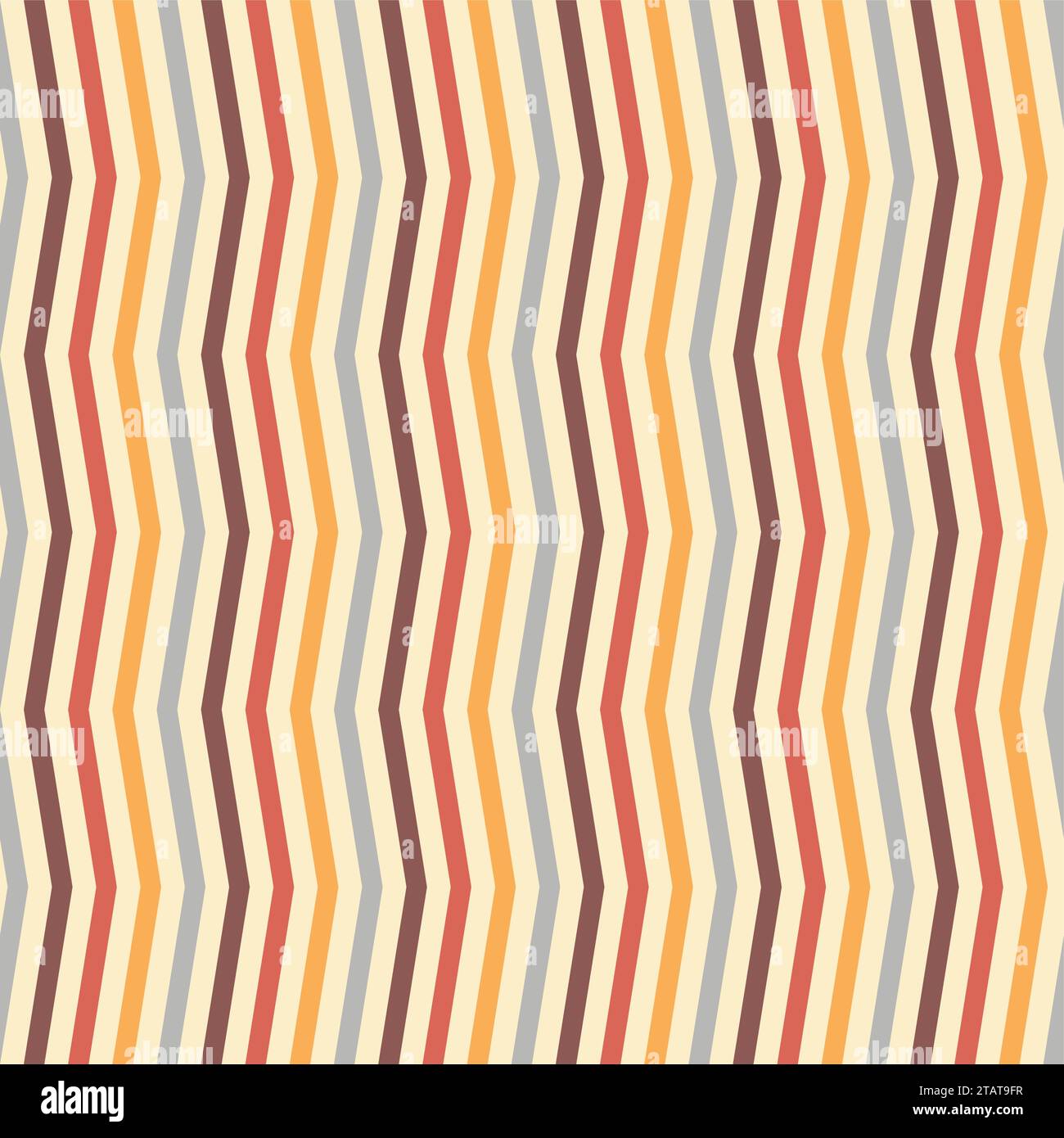 Abstract Zigzag Retro Pattern in Red, Black, Gray, and Yellow Colors ...