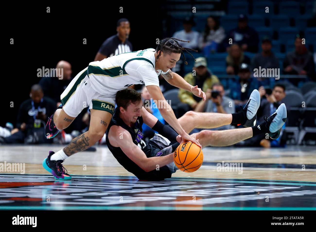 LAS VEGAS, NV - DECEMBER 02: Kyan Evans #0 of the Colorado State Rams ...