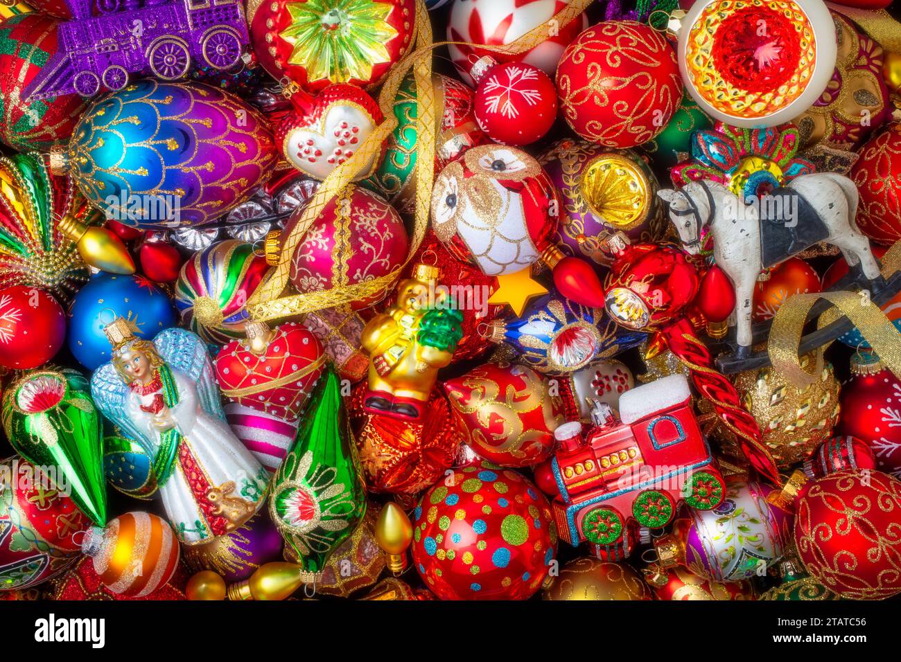 The Magic Of Christmas Ornaments Stock Photo - Alamy