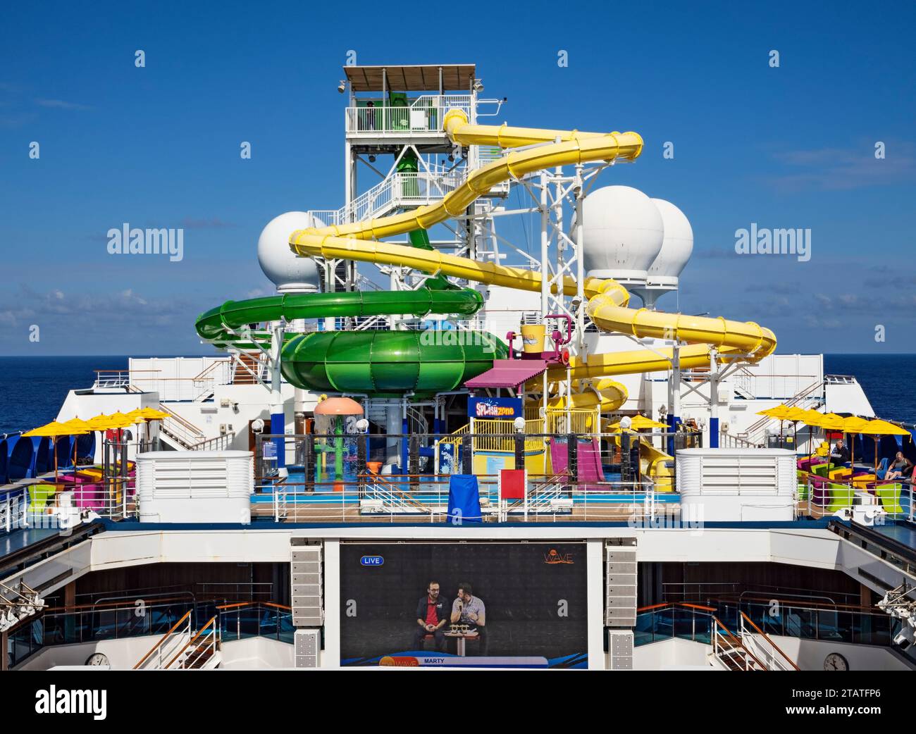 Green lighting waterslide hi-res stock photography and images - Alamy