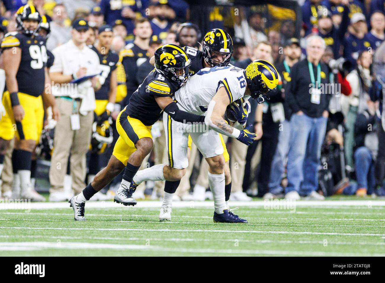 Indianapolis, Indiana, USA. 02nd Dec, 2023. Iowa defensive back Deshaun ...